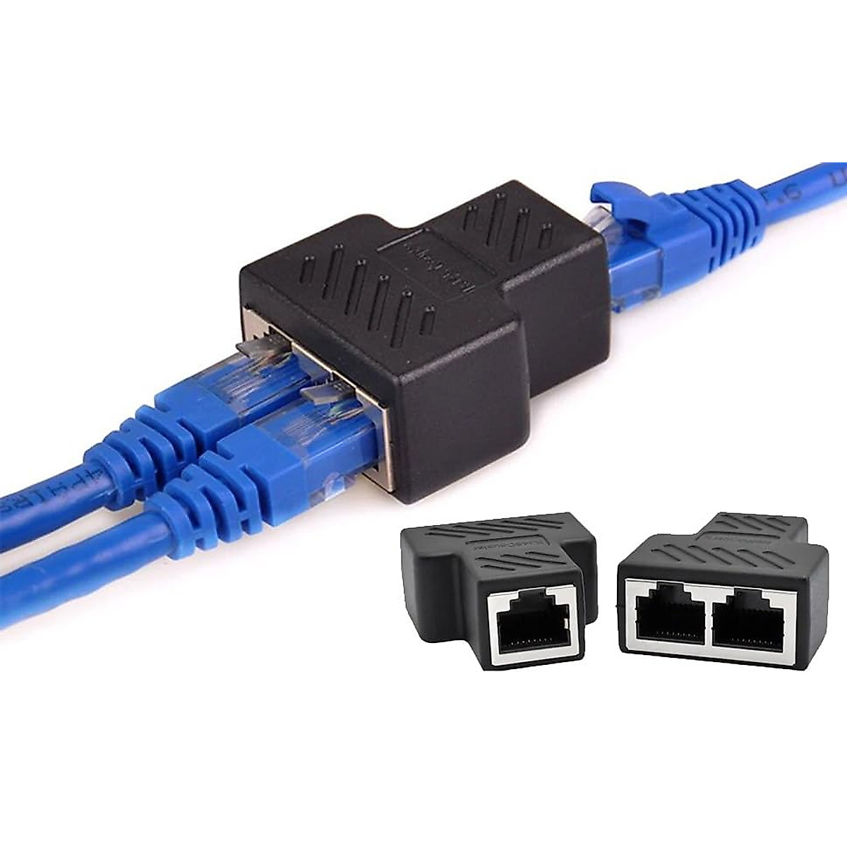 ChenYang RJ45 Splitter Adapter Cat6 RJ45 8P8C Socket 1 to 2 Ethernet Network LAN Ethernet Splitter Connector Adapter