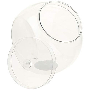 Amscan 410017 Clear Slanted Plastic Jar with lid | 80 Oz | 1 Pc