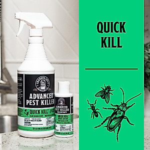 Grandpa Gus's Natural Advanced Pest Killer Concentrate, Bundled with a 32 oz Empty Spray Bottle, Plant-Based Actives Quick Kill 46 Insect Species, Indoor & Outdoor, Light Scent, 3.7 fl oz (Pack of 2)
