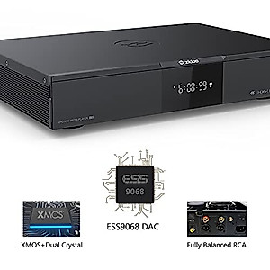 zidoo UHD3000 4K Media Player, Smart HDR Android TV Box | Internal DAC and Xmos | MQA Hardware decoding | Dual HDMI Output Ports | Dual Power Supply | USB DAC in and XLR Output