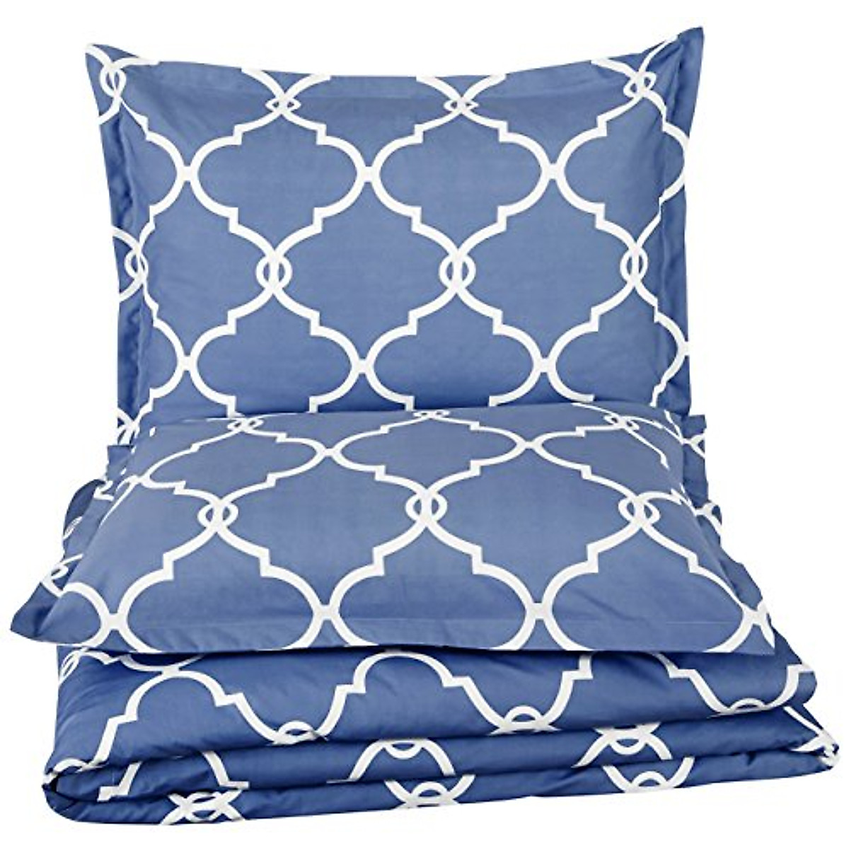 Amazon Brand – Pinzon 300 Thread Count 100% Cotton Percale Duvet Cover Set - Twin, Bijou Blue