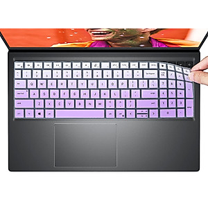 Keyboard Cover for 2024 2023 15.6 Dell Inspiron 15 3510 3511 3515 3520 3525 3530 3535 5510 5515 5518 15.6 / Vostro 15 3510 3520 5510 5515 15.6" / Latitude 3520 15.6 Laptop Skin -Ombre Purple