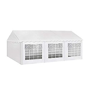 AMERICAN PHOENIX Party Tent PVC 20x20 ft Heavy Duty Canopy Shelter for Wedding Event White with Fire Retardant (20x20 FT, White-PVC)