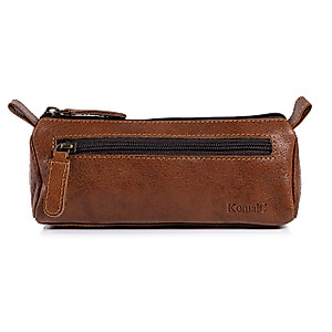 KomalC Leather Pencil Pouch pen case Craft Tool holder For Office Work gift for artists.