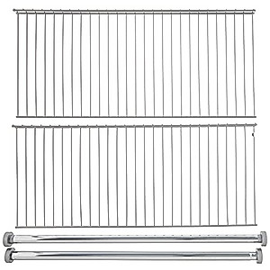 Rubbermaid Configurations Deluxe Custom Closet Organizer System Kit, 4-to-8-Foot, Titanium, FG3H8900TITNM & Configurations Add-On Shelving and Hanging Clothes Kit, Titanium, 48", FG3H9200TITNM