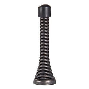 East West Consolidated 61965-2 Oil Rubbed Bronze Flexible Steel Spring Door Stop Stopper (Pack of 2)