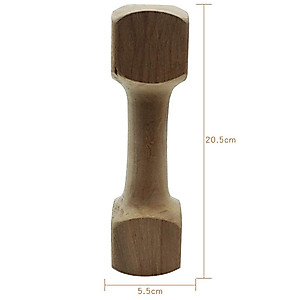 Kuntrona Safe Non-Toxic Wooden Dog Training Dumbbell Pet Bite Toys for Dogs Outdoor Interactive Supplies S M Burlywood 15X4.8CM