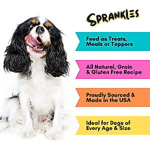 SPRANKLES Freeze Dried Dog Food for Small & Large Breeds Dogs, 16 Oz Chicken Dog Food Toppers for Picky Eatres, Made in USA - Grain Free & All Natural Freeze Dried Dog Treats Made with 96% Meat Organs