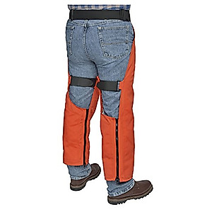 Delta Plus - WELJE9136Z JE-9136Z ProChapsZ 1000 Denier Wrap Around Calf Protection with Zipper, 36" Length from Waist, Orange