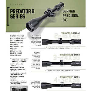 Steiner 3003 Predator 8 3-24x50mm E3 Reticle & Ballistic Turret