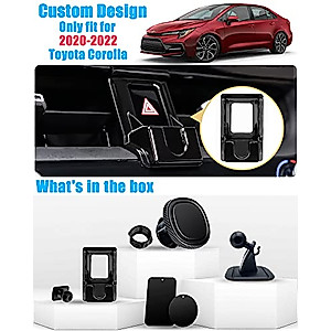 Mengfly Car Phone Holder, Car Mount, for Toyota Corolla 2023 2022 2021 2020, Air Vent Phone Stand, Auto Dashboard, Sticker Free Magnetic Navigation Bracket, for All Smartphone (Not Fit 2019-2012)
