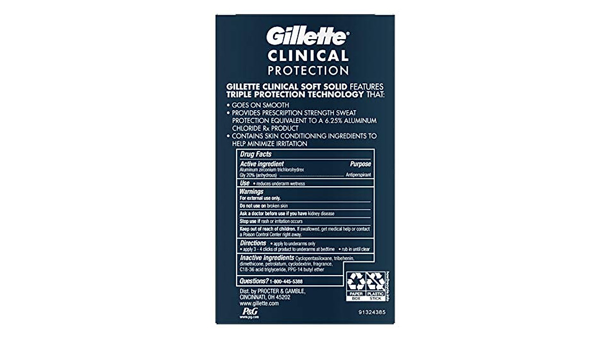 Gillette Clinical Anti-Perspirant Deodorant, Ultimate Fresh Advanced ...