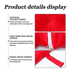 DOITOOL Outdoor Chair Cushions Recliner Glider Rocking Chair Cushion and Pads Set Non- Chair Cushions Back and Cushion for Indoor Outdoor Office Home (Red) Outdoor Glider Car Seat Cushion