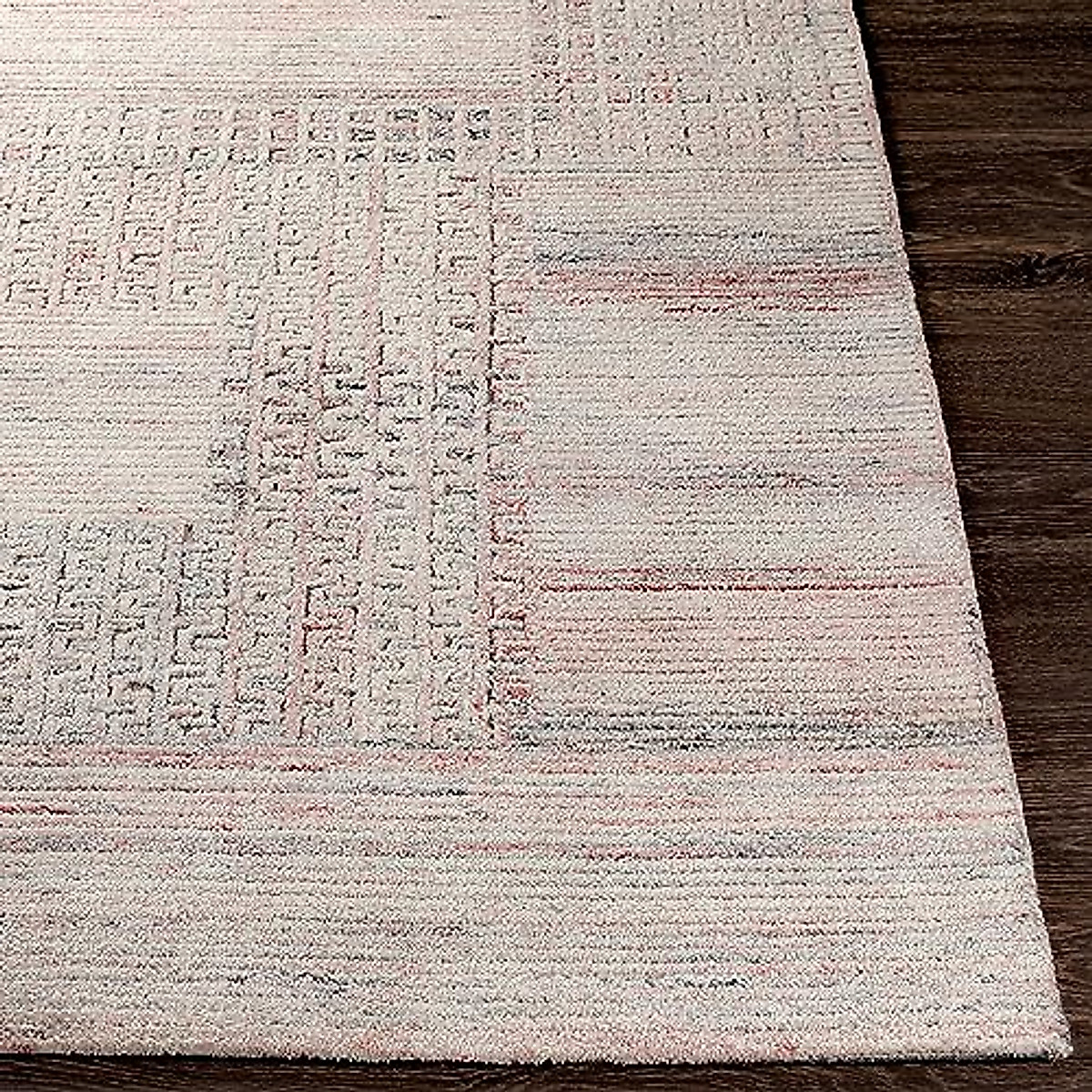 Mark&Day Area Rugs, 8x10 Tongerlo Modern Cream Area Rug, Beige Grey Pink Carpet for Living Room, Bedroom or Kitchen (8' x 10')