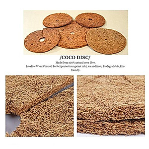 ZeeDix 3 Pcs Coconut Fibers Mulch Ring Tree Protector Mat,11.8 Inch 100% Natural Coco Coir Tree Protection,Tree Ring Mats Tree Disc Plant Cover for Indoor or Outdoor