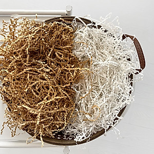 1LB Shred Paper Filler，Raffia Grass Paper Shred for Gift Wrapping Basket and Gift Box Filling，Crinkle Cut Paper for Wrapping