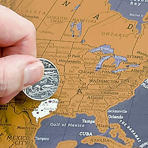 Maps International Scratch The World Travel Map – Black Scratch Off World Map Poster – 23 x 33