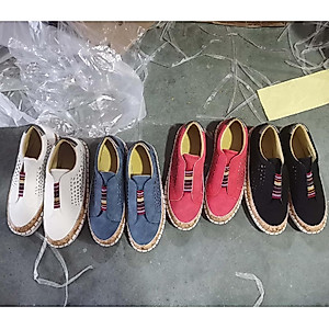 Women Premium Orthopedic Casual Sneaker, Women Platform Sandals Orthopedic Slip-on Walking Shoes Fashion Flat Casual Shoes (Black 9~9.5)