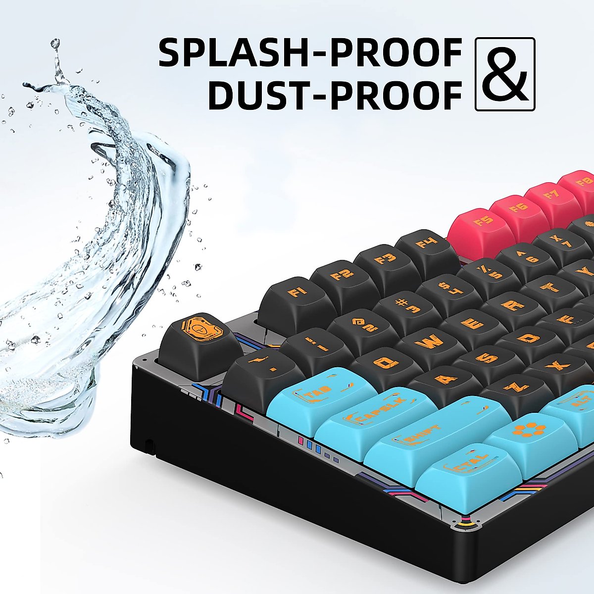 DUSTSILVER Mechanical Keyboard PC Gaming Keyboards Quiet 108 Keys Hot-swappable Keyboard Optical Black Switch +35 PBT Keycaps Anti-Ghosting USB Wired Programmable for Windows Mac Laptop