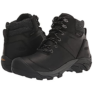 KEEN Men's Targhee 2 Waterproof Insulated Hiking Boot, Black/Black, 12