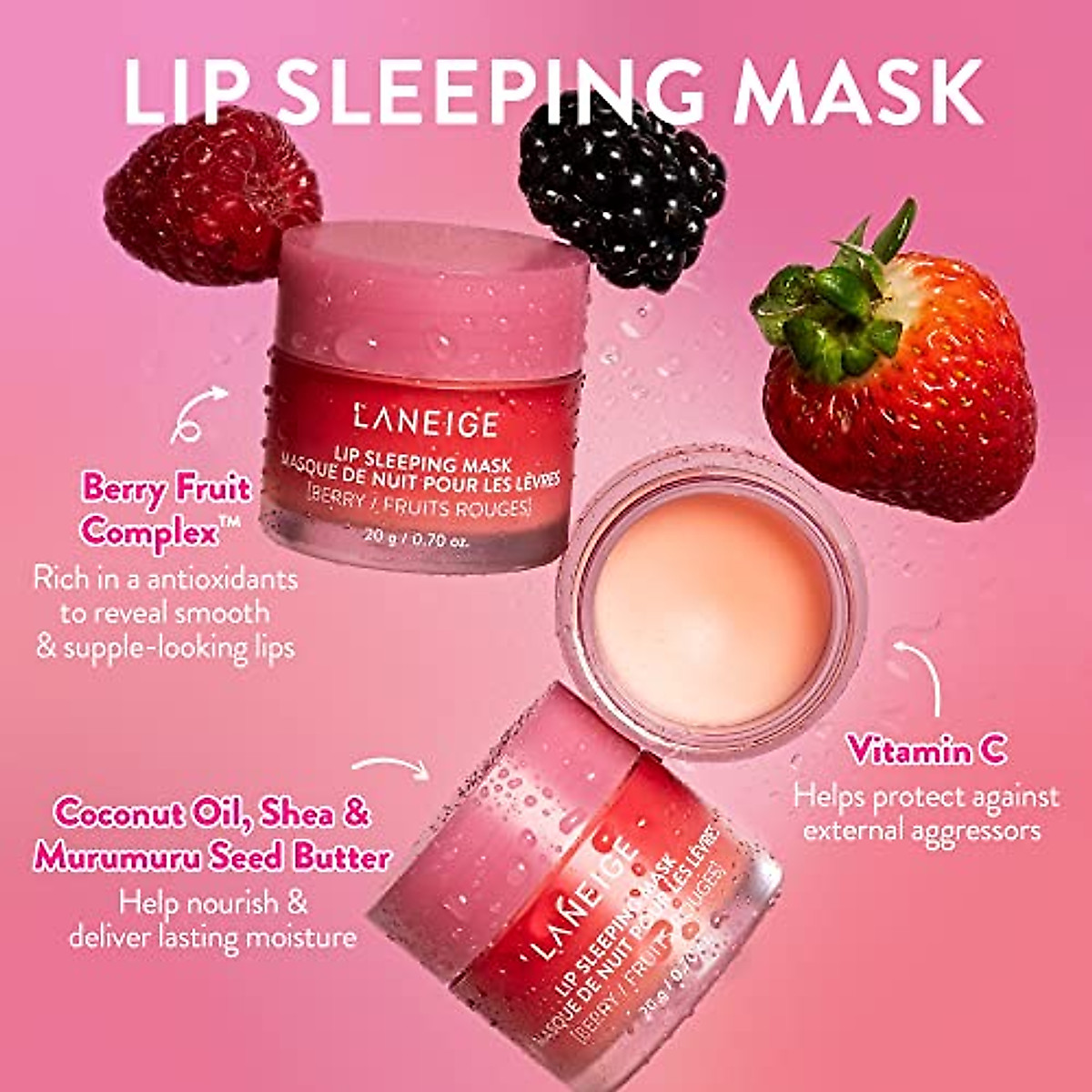 LANEIGE Lip Sleeping Mask - Berry (Packaging may vary)