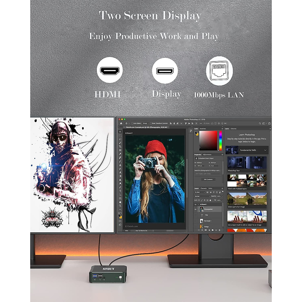 Mini PC, Intel i7-8565U(up to 4.6GHz) Mini Desktop Computer, 16GB DDR4 512GB NVMe SSD Mini Computers Windows 11 Pro, 4K Triple Display Output, Iris Xe Graphics, RJ45 LAN WiFi6 BT5.2, USB 6 Ports