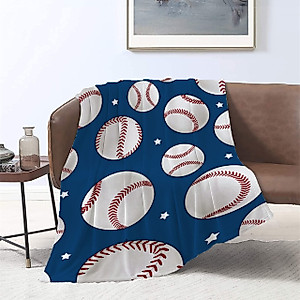 AozyHug Baseball Soft Throw Blanket Flannel Swaddle Blanket Boys, Girls, Infant, Newborn Receiving Blankets Toddler and Kids Blankets for Crib Stroller (30"x40" Inches)
