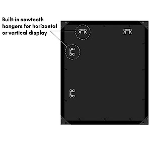 Americanflat 20x24 Picture Frame with Polished Plexiglass - Use as 16x20 Frame with Mat or Display 20x24 Photo Without Mat - Epic Collection - Wide Picture Frames for Wall Display - Black