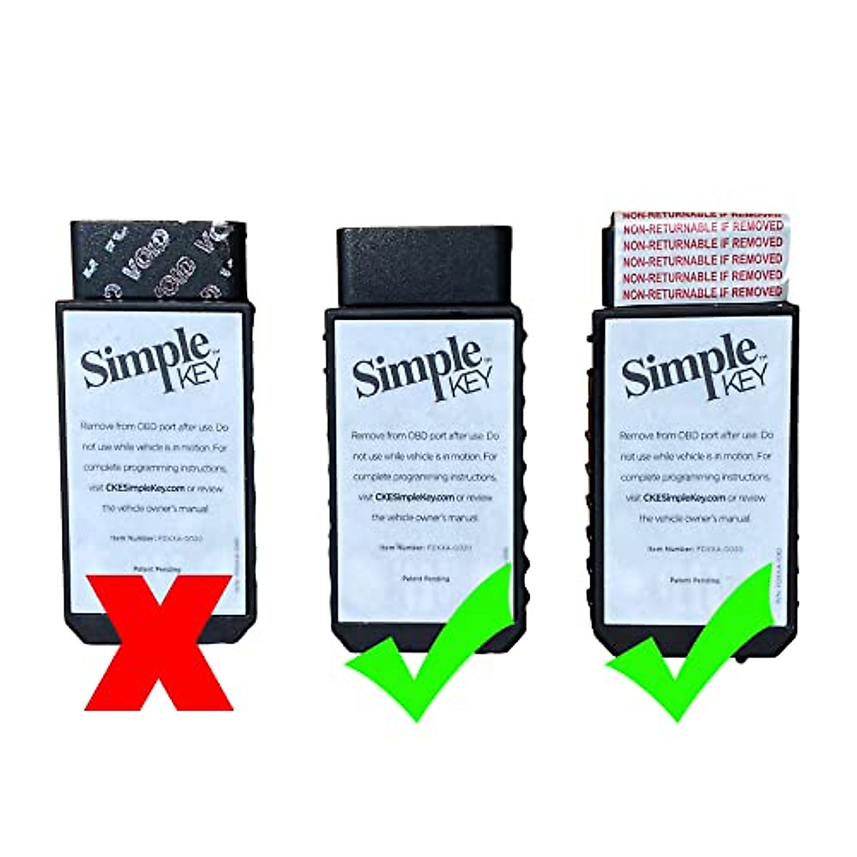 Simple Key Kit, Car Key with Fob and EZ Installer, Key Programming Tool Compatible with Chrysler, Dodge, Jeep, Key Programmer and a Key with 3-Button Remote Keypad (Lock, Unlock, Panic)