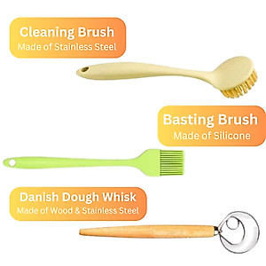 H3EXPERTS 12 Pieces Banneton Bread Proofing Basket Set of 2-10" Round & 9.6" Oval Baskets - Sourdough Bread Baking Supplies - Bread Making Tools and Supplies - Sourdough Starter Kit - Bread Proofer