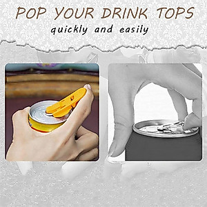 lfjfaecx Manual Easy Can Opener, 2/6/12 Pcs Soda Beer Can Opener Beverage Can Protector, Premium Plastic Shields Tab Openers for Pop, Cover Beer or Soda Cans at Picnic, BBQ (12pcs)