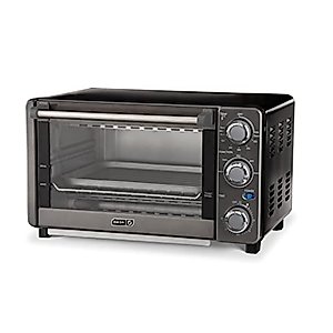 Dash Express Countertop Toaster Oven with Quartz Technology, Bake, Broil, and Toast with 4 Slice Capacity and Pizza Capability – Black