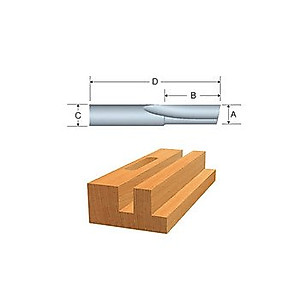 BOSCH 85213MC 1/8 In. x 1/2 In. Solid Carbide Double-Flute Straight Router Bit