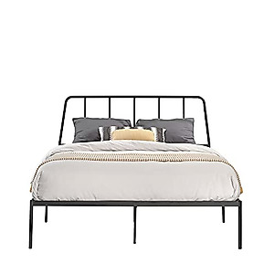 Sauder Harvey Park Queen Platform Bed, Black Finish
