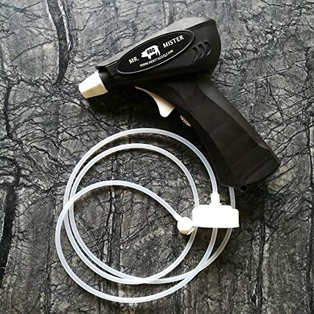 HeritageQ Mr BBQ Mister BBQ Spray Bottle for Smoking - (Food Grade) BBQ Spritzer Grill Spray Bottle, Battery Powered Sprayer for BBQ