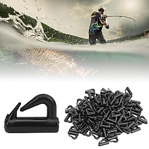 VGEBY Fast Change Snaps Hose Fittings Fishing Tackle, 120Pcs Plastic Clevis Rotates Snaps in Black Fly Tying MaterialsFly Tying Tools & Materials Harness Beads Changeable Clevis