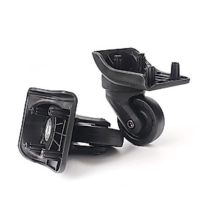 TarppedRock Replacement Luggage Wheels for Suitcases Repair, Set of 4, Luggage Spinner Wheel Replacement Repair Casters for Travel Customs Trolley Bag (TR44R - 4 Pcs)