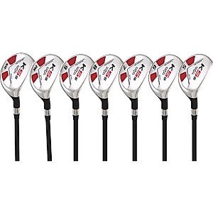 Majek Men's Golf All Hybrid Complete Full Set, which includes: #5, 6, 7, 8, 9, PW +SW Senior Flex Right Handed New Utility A Flex Club