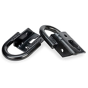 WEILEITE Front Bumper Tow Hook Shackles Compatible with Ford F150 2009-2016 Replace FL3Z-17N808-A(2Pcs,Black)