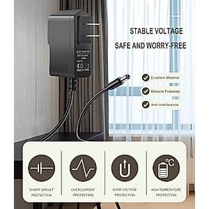 6V 500mA Adapter Power Supply [6 Volts 0.5 Amps] AC to DC Plug 5.5 x 2.1mm & 2.5mm for 6volt 500mA 400mA 300mA 200mA 100mA Equipment, Extra Long 3.3ft Cord