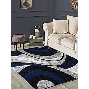 Yafa Home Fashion Modern Contemporary Swirls Design Area Rug, Luxurious, Elegant, and Fashionable Area Rug