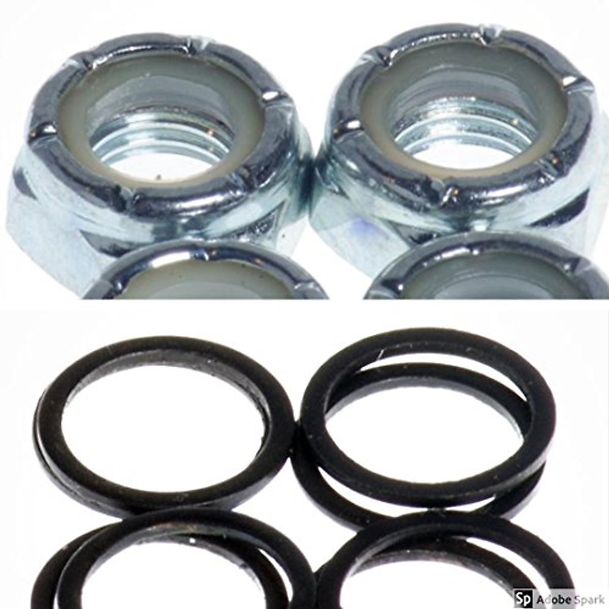 Dime Bag Hardware Skateboard Truck Axle Washers (Speed Rings) Nuts for Speed Bearing Performance