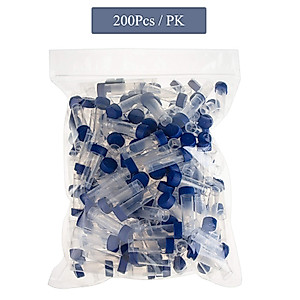 PEKYBIO Sterile Transport Tube, 5 ml Capacity, Molded Graduations, Conical Bottom, Self Standing, with Blue Screw Cap, Non- Pyrogenic, DN/RNase Free, Case of 200