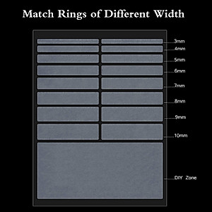 Blulu Ring Size Adjuster Loose Rings Adjuster Invisible Ring Sizer with Clean Cloth for Wide Ring Fixing, 5 Sheets (85 Pieces Totally)