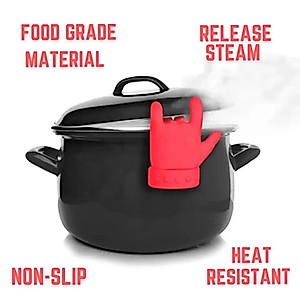 Love Cooking Utensil Holder! Kitchen Countertop Spoon Rest | Attach to Pots & Pans | Release Steam | Non-slip | Heat-resistant | High-Quality Food-Grade Silicone Material