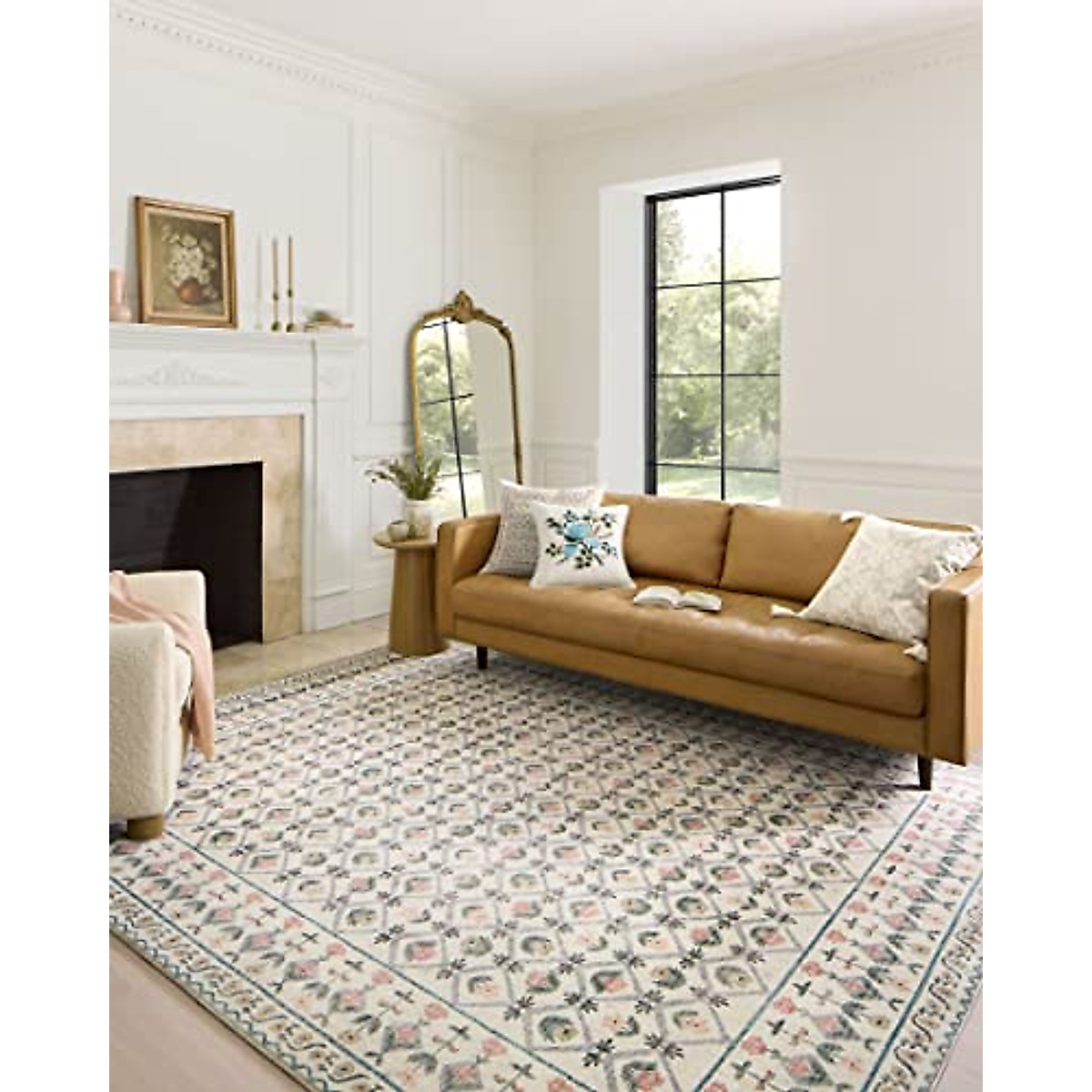 Rifle Paper Co. x Loloi Eden Collection EDE-03 Ivory 2'-6" x 11'-6" Runner Rug