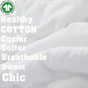 Brandream Gender Neutral Boho Bohemian Baby Girl Boy Nursery Crib Bedding Set - 3pc - Solid Color White Farmhouse Chic Unisex Elephant Embroidery Cotton Quilt Set