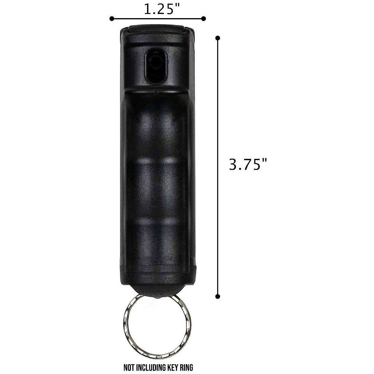 POLICE MAGNUM 2 Pepper Spray 1/2oz Black Flip Top Molded Keychain Security Self Defense Police Strength