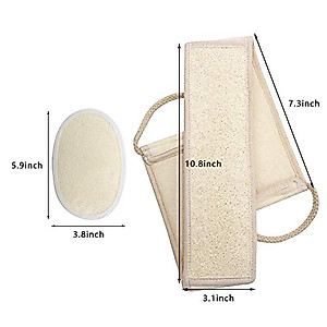 Loofah Exfoliating Body Scrubber, Back Scrubbers for Use in Shower for Women and Men to Deep Clean and Invigorate Your Skin (3.14 x 27.5 inch)