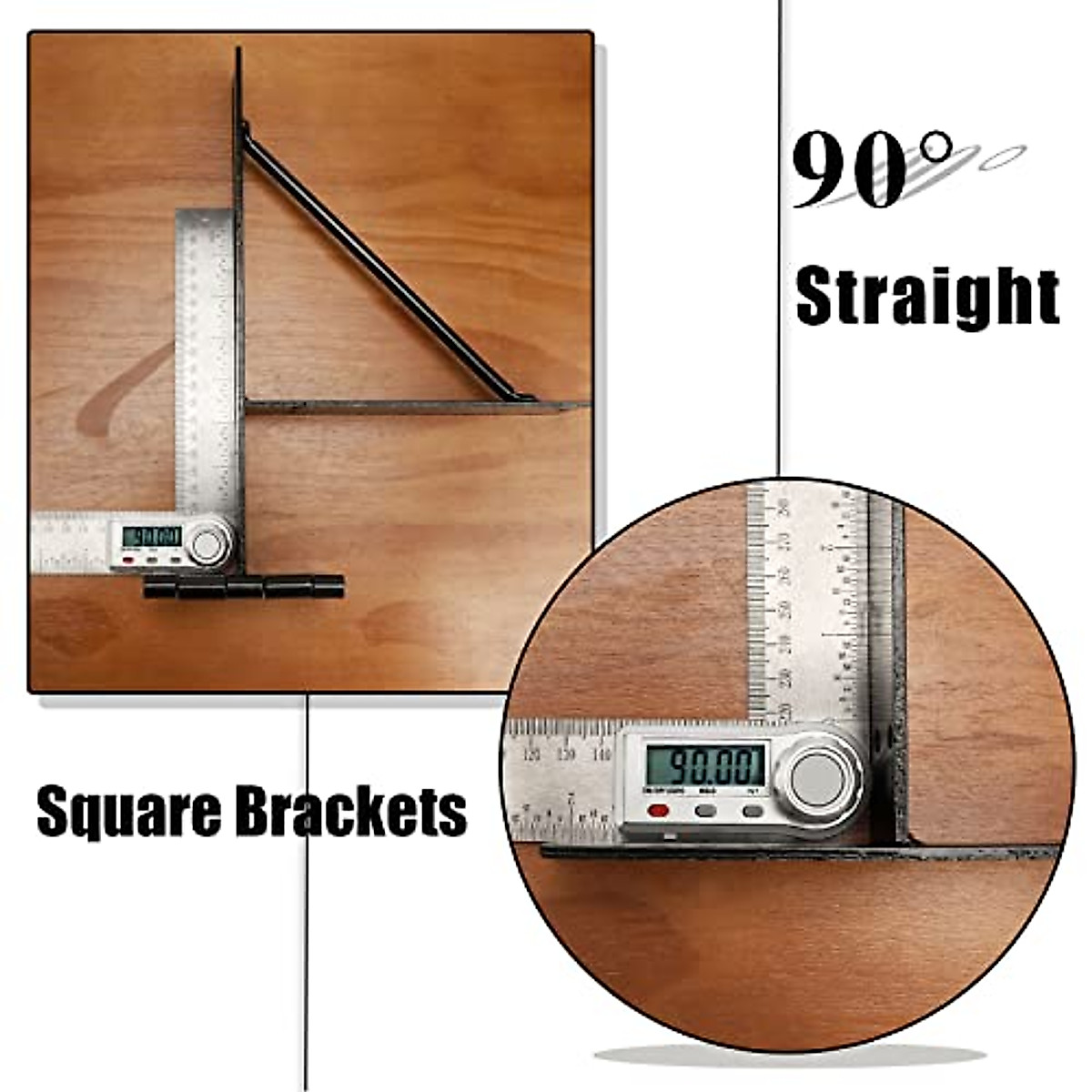 Mofeez Gate Corner Brace Bracket No Sag Kit for Shed Doors, Driveway Gates, Corral Gates,Wood Windows